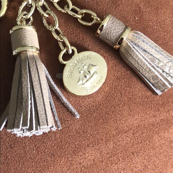 Brahmin | Accessories | Brahmin Tassel Key Ring Warm Gray Collodi ...